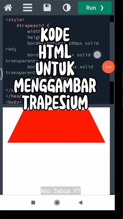 Kode HTML Untuk Membuat Gambar Trapesium #arozebuayt #programming #reels - YouTube
