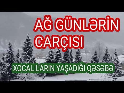 Xocalıların məskunlaşdıqları Goranboy rayonunun Aşağı Ağcakənd qəsəbəsi ağ örpəyə bürünüb