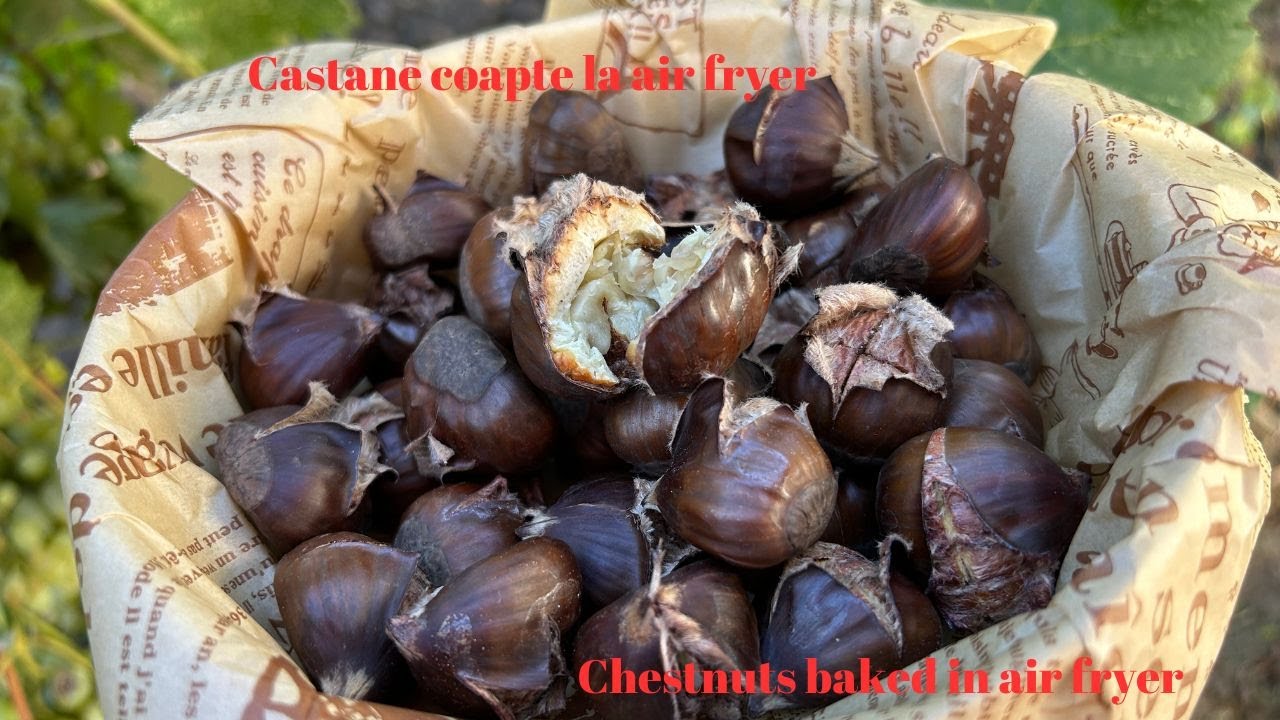 Castane coapte la air fryer - YouTube