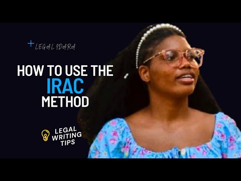 HOW TO USE THE IRAC METHOD 📚⚖️... - YouTube