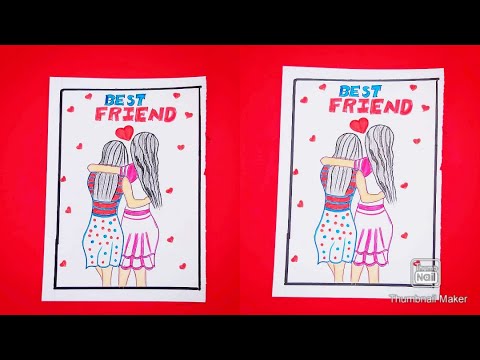Easy drawing for friendship day|how to draw very easy friendship day ...