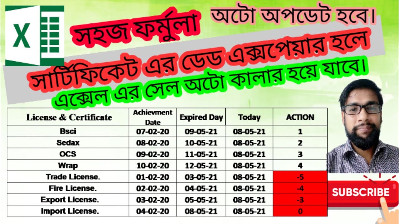 How To Make Auto Cell Color In Any Expire Date Calculation In Excel How To Make Auto Cell Color In Any Expire Date Calculation In Excel