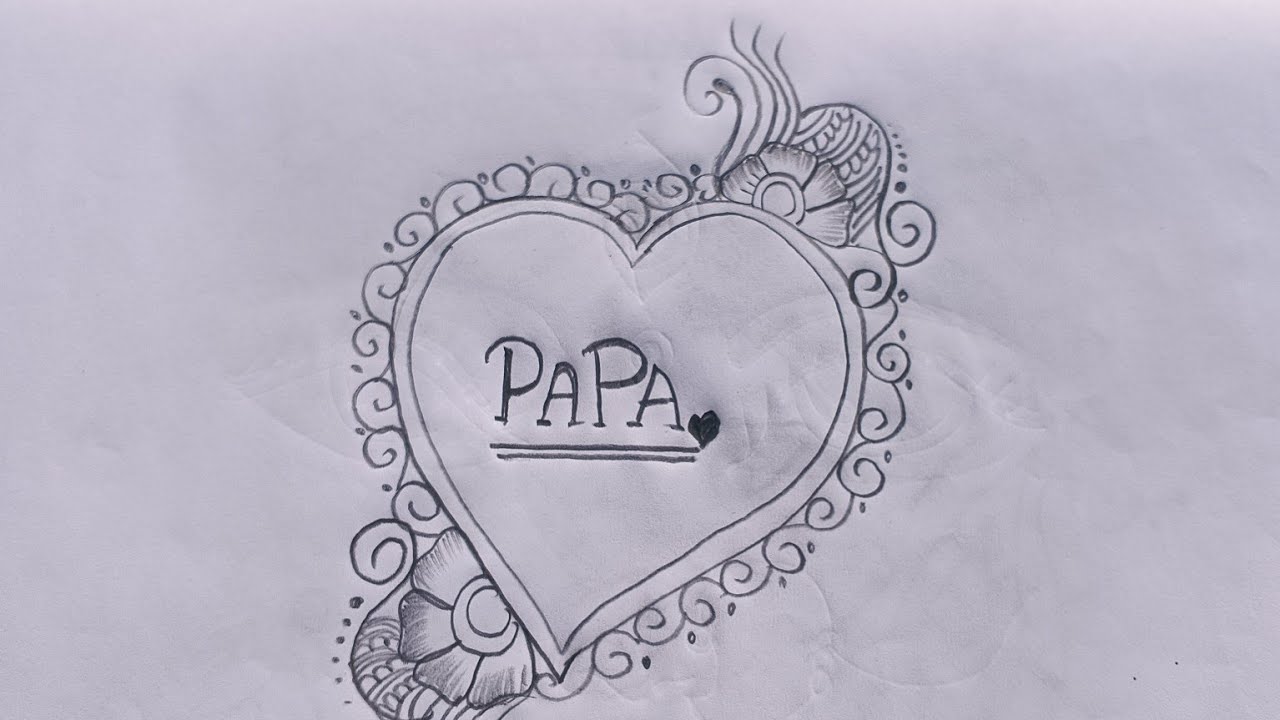 how to draw love papa||easy and simple drawing @drawingworld108 - YouTube