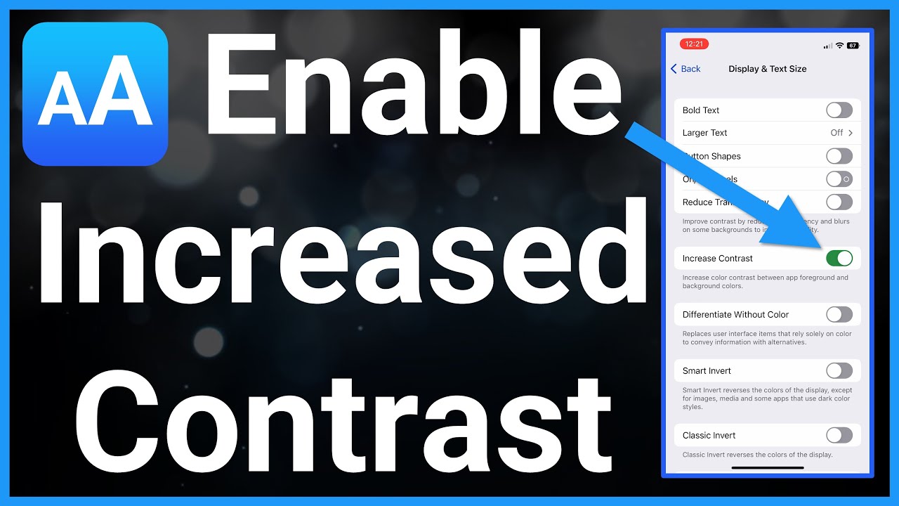 How To Increase Contrast On iPhone - YouTube