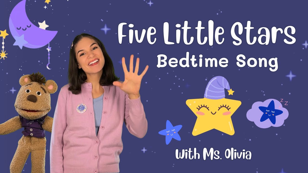 A Bedtime Song - Five Little Stars - to help kids sleep! - YouTube