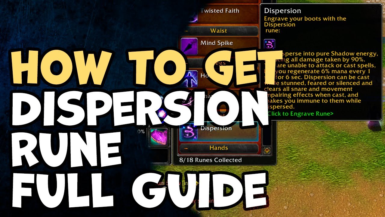 How to Get Dispersion Rune Full Guide Sod World of Warcraft Classic ...