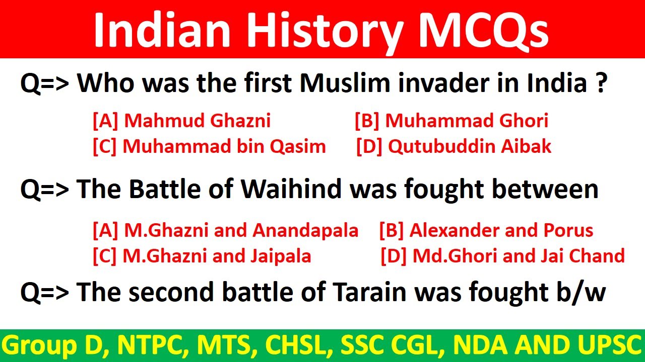 Muhammad Ghori MCQ/ Mahmud Ghazni MCQ/History MCQ & GK/Early Medieval ...