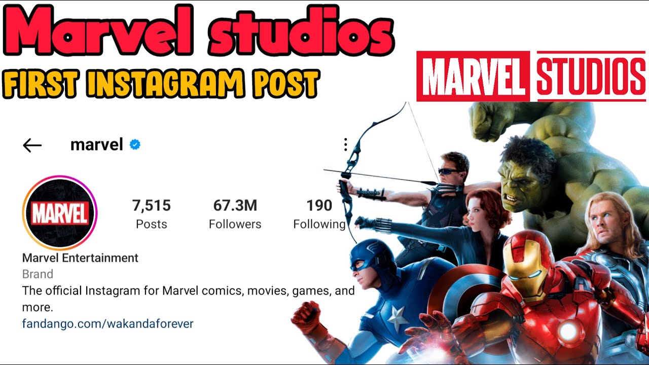 Marvel Studios First Instagram Post - YouTube
