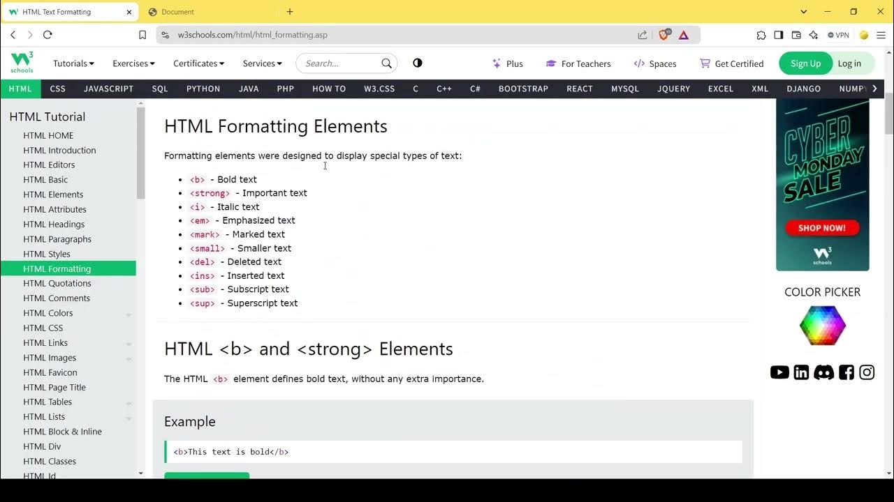 Html Text Formatting Youtube
