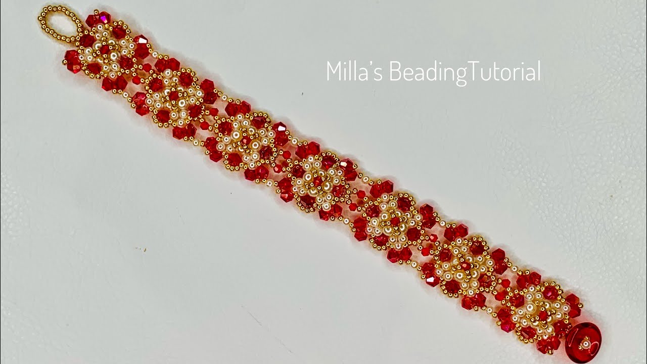 Holidays Beaded Bracelet 💎 Beading Tutorial - YouTube