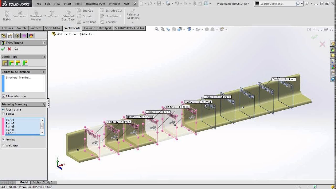 singularityoftheday - SOLIDWORKS 3D CAD - Extra bodies from trimming ...