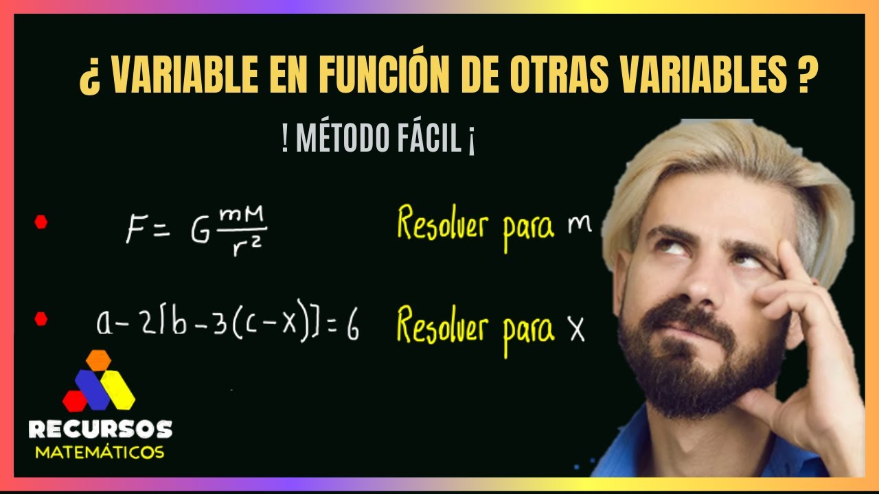 Variable en términos de otras variables - YouTube
