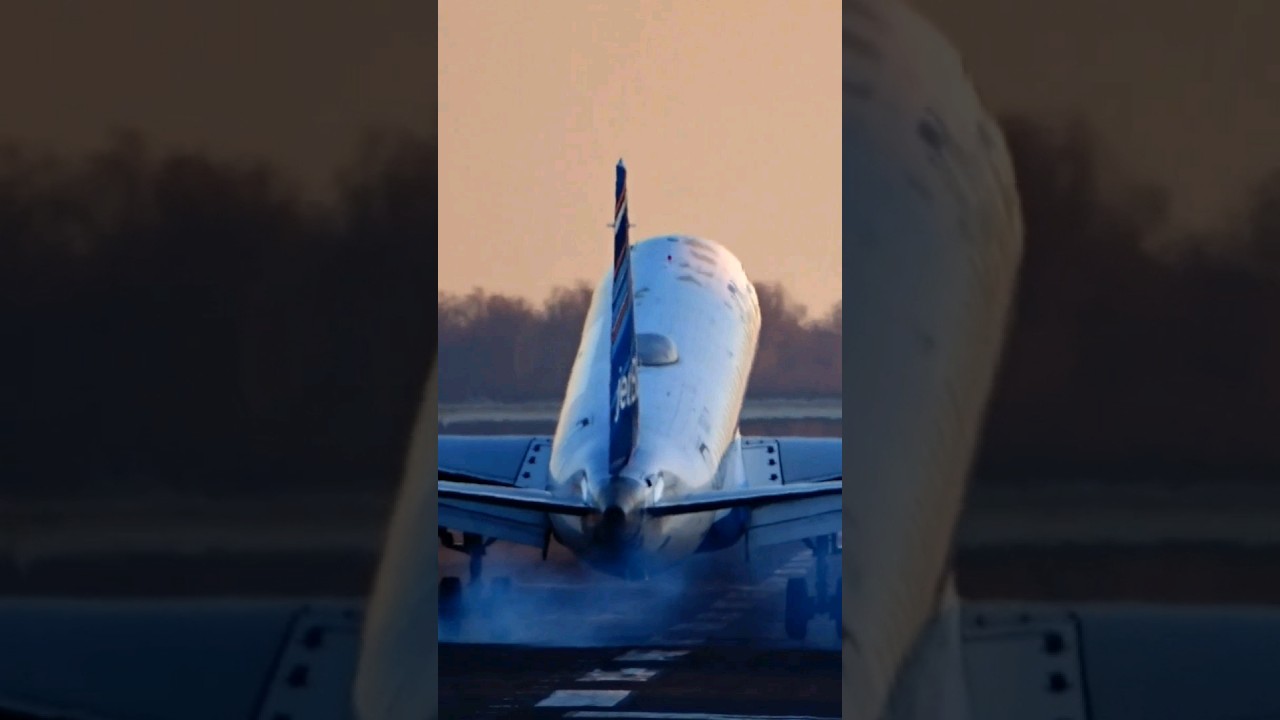 JetBlue Airbus Evening Landing Closeup at Washington DC, DCA. #aviation ...