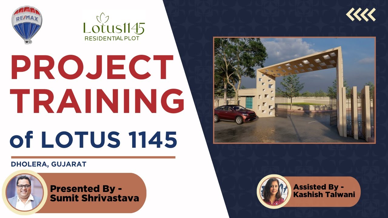 Dholera LOTUS 1145 Residential Plots Project Training - YouTube