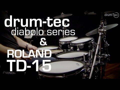 Roland TD-15 v-drums module with drum-tec diabolo electronic drums ...