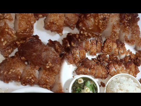 របៀបធ្វេីសាច់ជ្រូកបំពង ទឹកត្រីកោះកុងជាមួយបាយដំណេីប/Fried pork terk trey ...