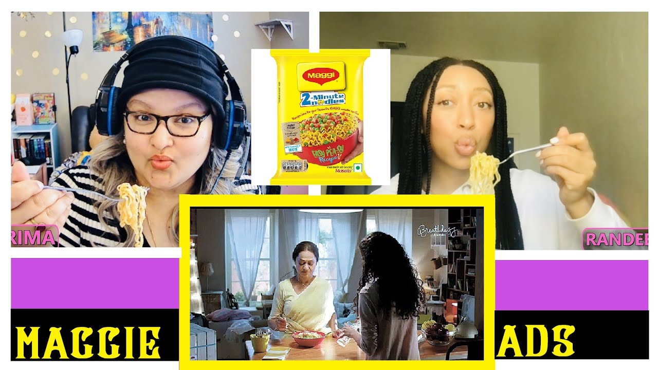Indian Maggie Ads while EATING Maggie Noodles for the FIRST TIME!! # ...