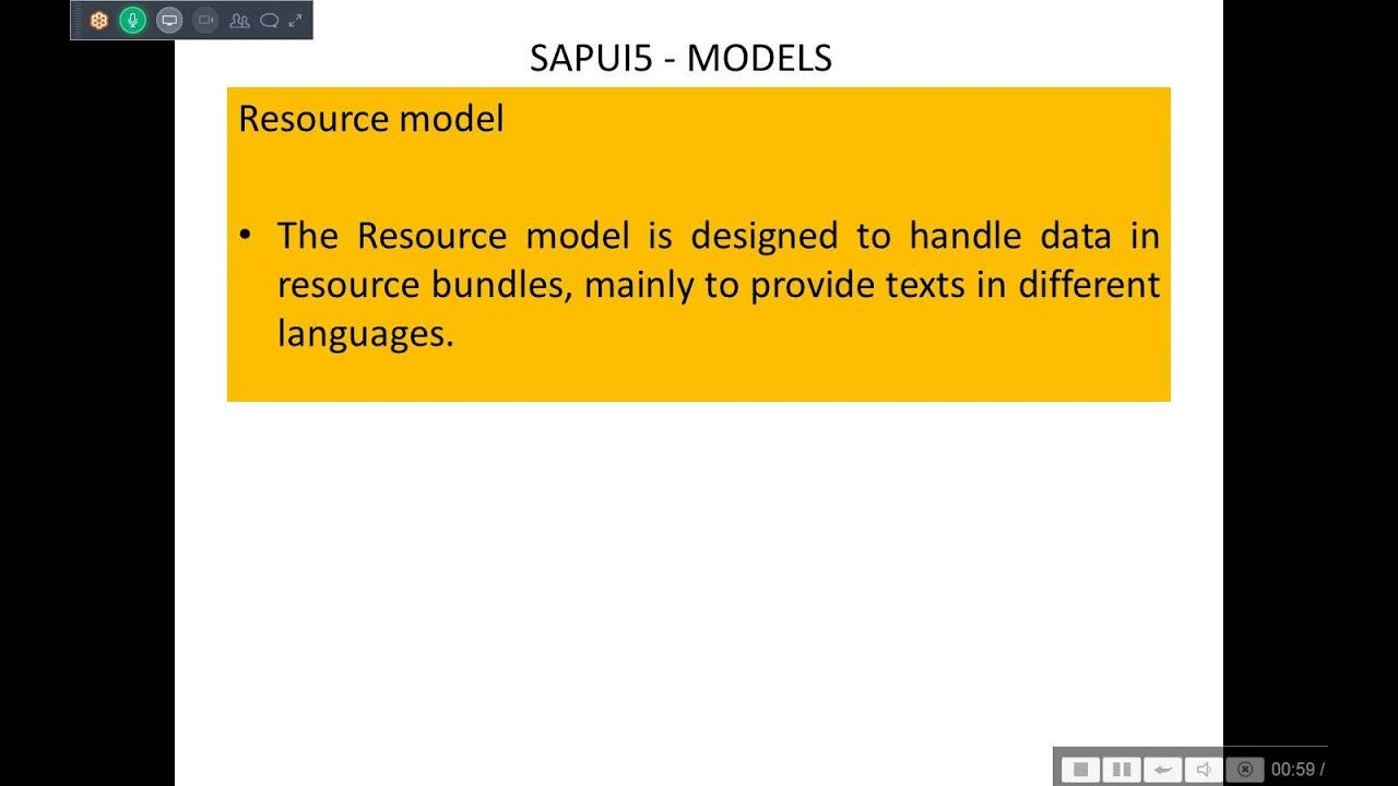 Sapui5 Tutorials 3 Model Overview Youtube