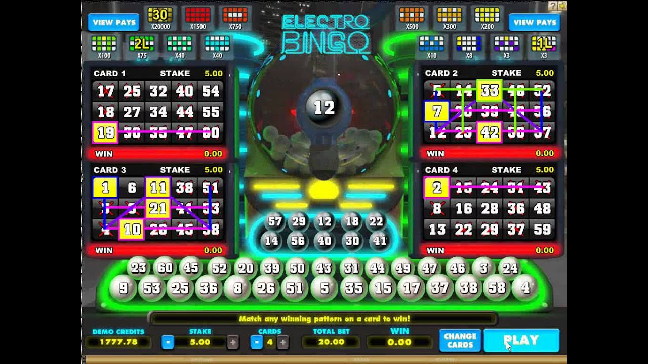 Electro Bingo - Game In Play - YouTube
