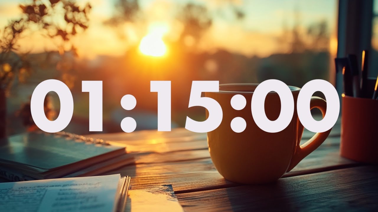 1-Hour 15 Minute Productivity Timer for Focus & Efficiency with Beeps ...