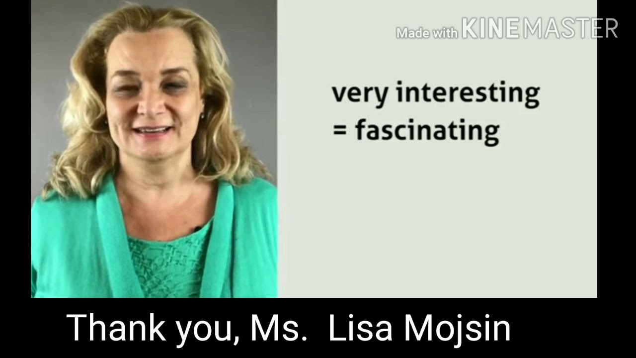Helpful vocabularies from Ms. Lisa and Accurate English - YouTube