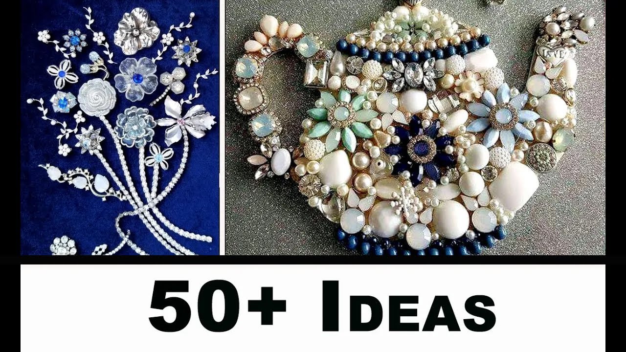 50+ IDEAS TO UPCYCLE YOUR OLD JEWELRY INTO ART When You Are bored - YouTube