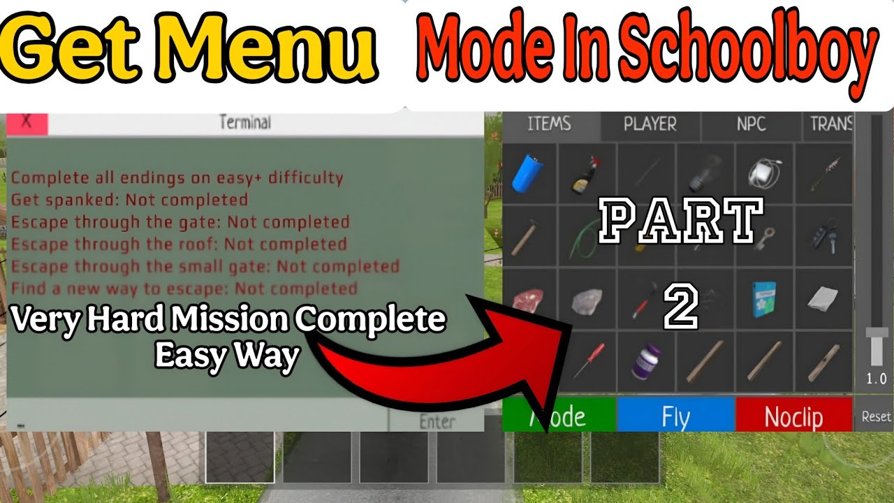 How To Get Menu Mode In Schoolboy Runaway! Complete All Ending In Easy ...