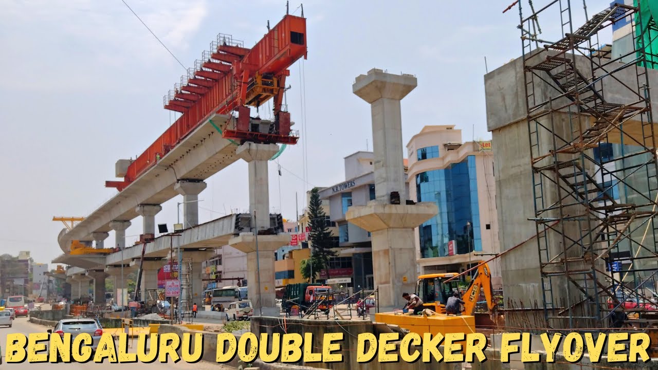 Bengaluru's First Double Decker Rail cum Road flyover construction ...