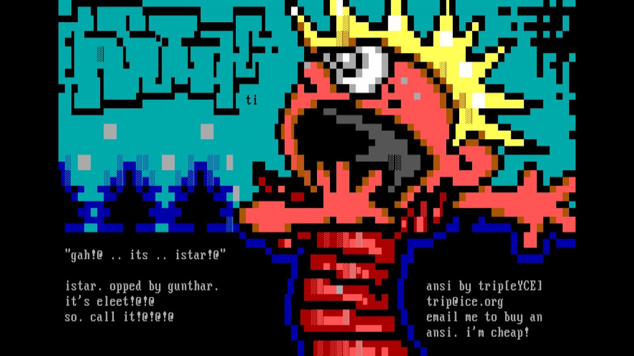24/7 Ansi and Ascii Art #ansi #art #bbs art #demoscene #8bit music # ...