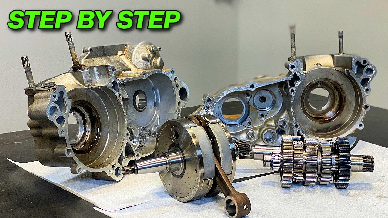 How to Split Cases on a Kawasaki KX250 - Transmission, Crank, and ...