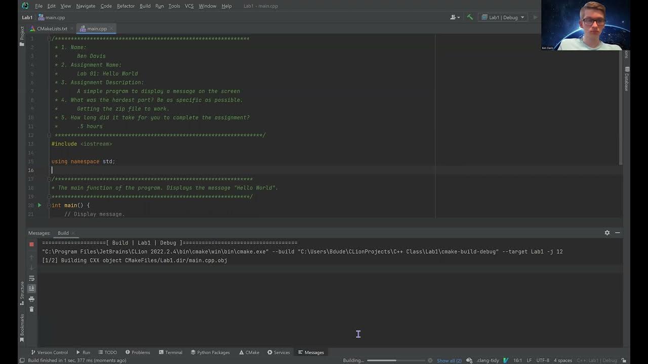 CSE 230 Hello World - YouTube