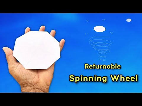 paper spinning wheel | returnable flying toy | how to make new spinning ...