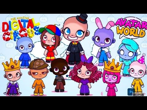 The Amazing Digital Circus 1 AND 2 | ALL CHARACTERS IN THE AVATAR WORLD ...