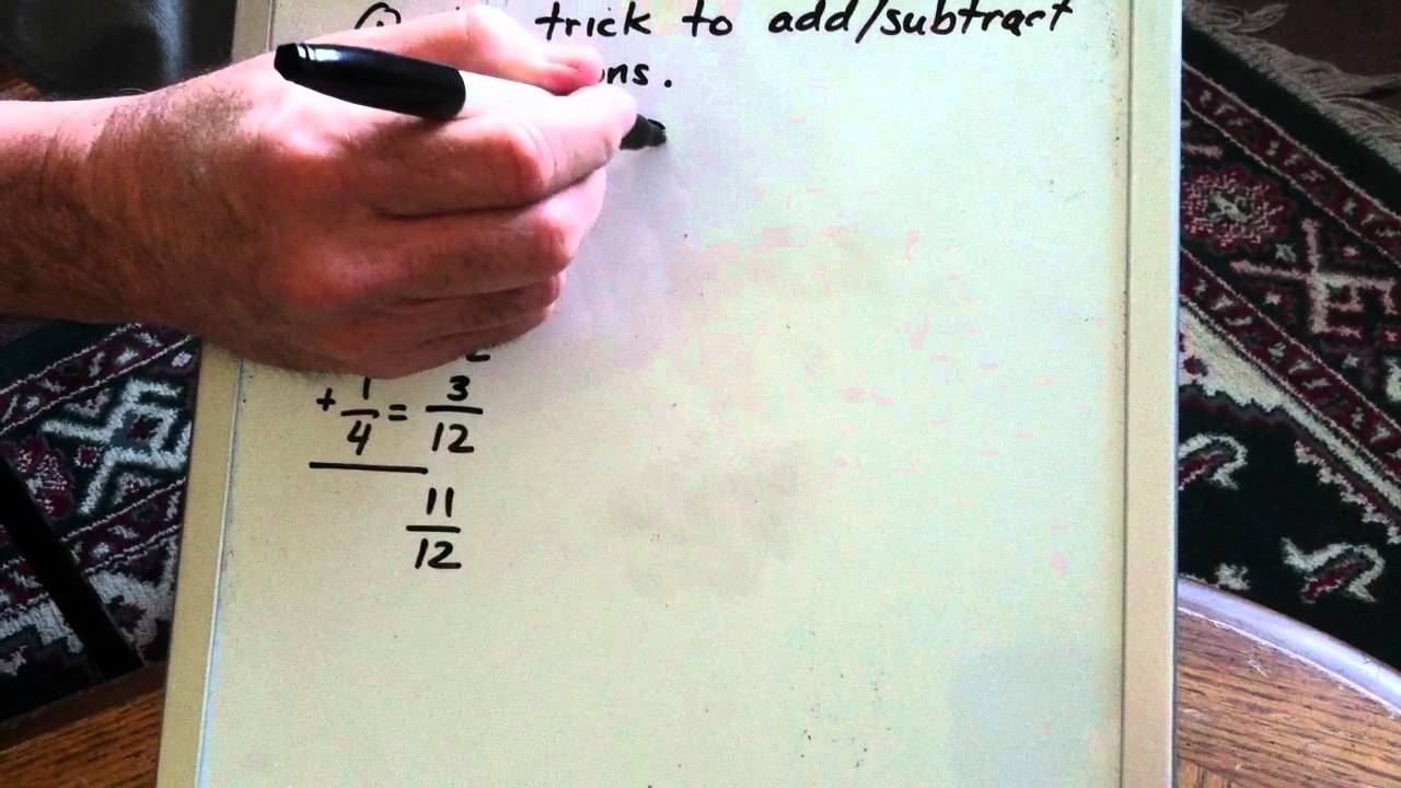 Quick Trick for Adding Easy Fractions! - YouTube
