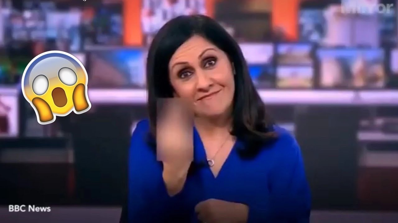 New Bloopers Bbc News Anchors Caught Giving Middle Finger Youtube 9628