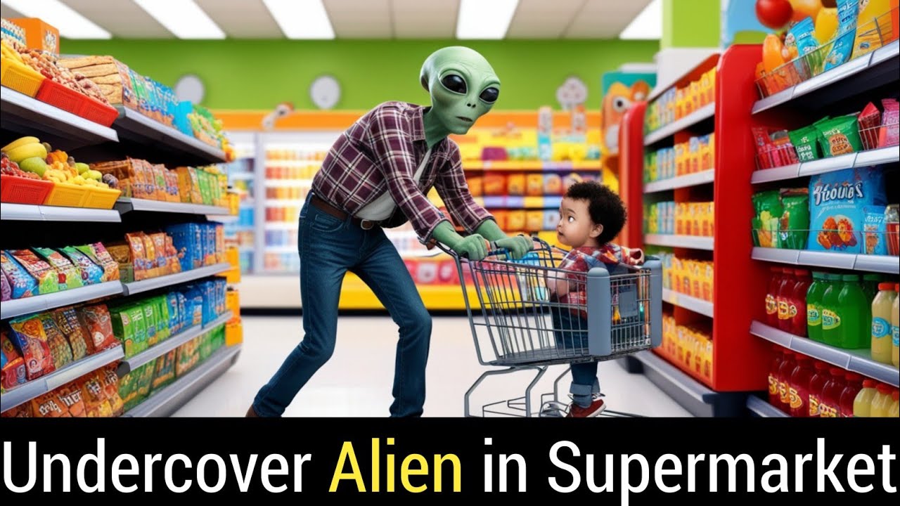 Alien Undercover in a Supermarket: Hilarious Encounter on Earth - YouTube