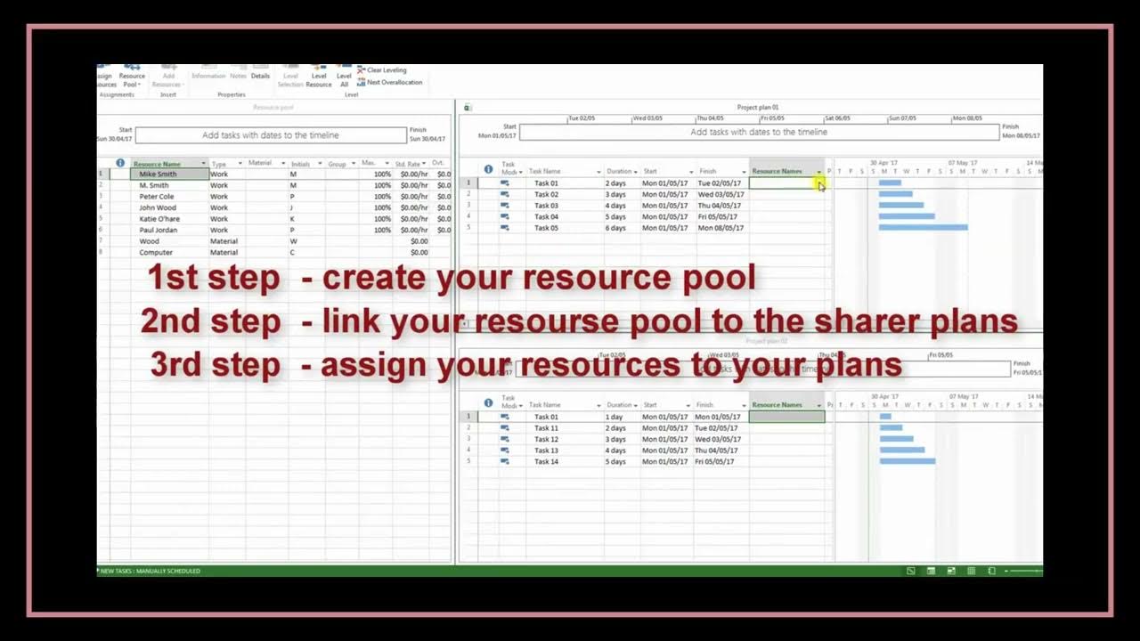 How to Use Resource Pools in Microsoft Project - YouTube
