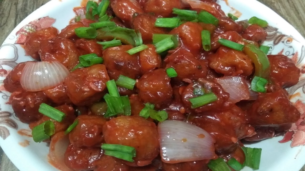Soyabean Chilli Recipe ll Chilli Soya Chunks Recipe ll Soya Chilli ...