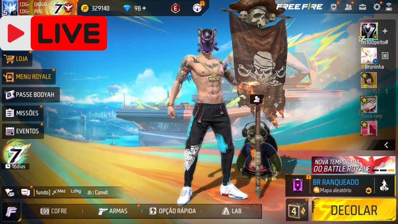 LIVE FF AO VIVO AGORA - LIVE DE FREE FIRE AO VIVO JOGANDO COM INSCRITOS ...