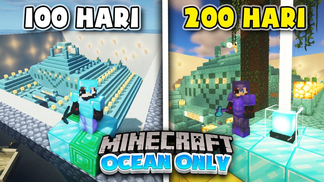 200 Hari di Minecraft tapi Ocean Only ️ ️ - YouTube