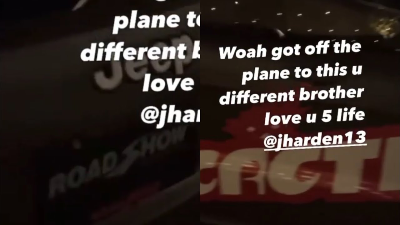 James Harden Gifts Travis Scott a Custom CACTI Jeep Trackhawk 😲 - YouTube