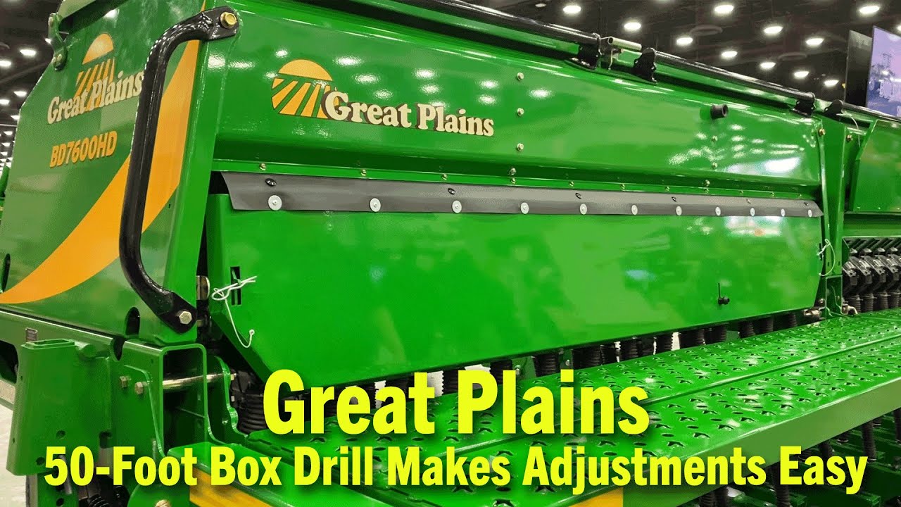 Great Plains 50-Foot Box Drill Makes Adjustments Easy - YouTube