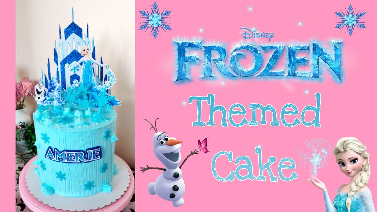 FROZEN THEMED CAKE 2 / SIMPLE CAKE DECORATING TUTORIAL / TEACHER J ...
