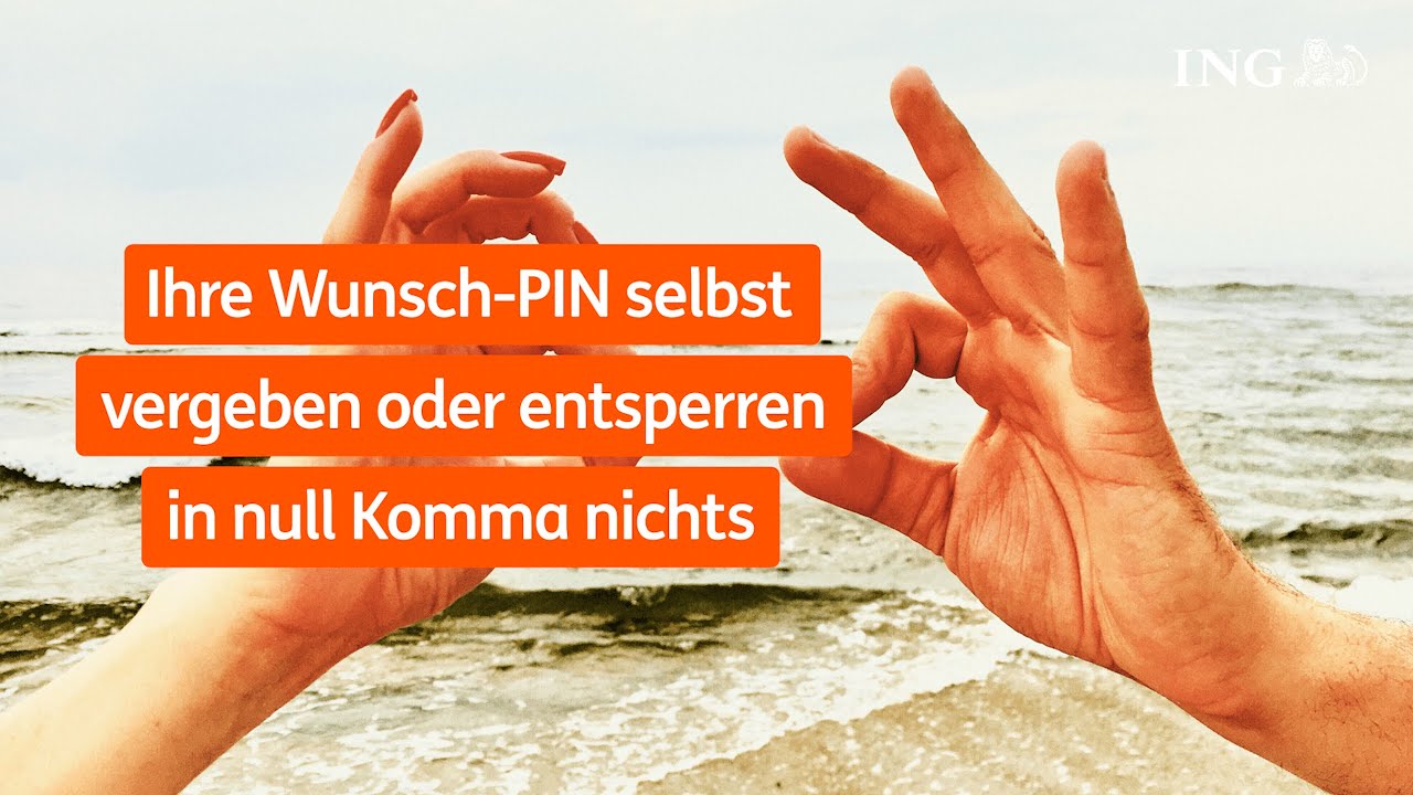 Karten-PIN selbst vergeben oder entsperren mit der ING App - YouTube