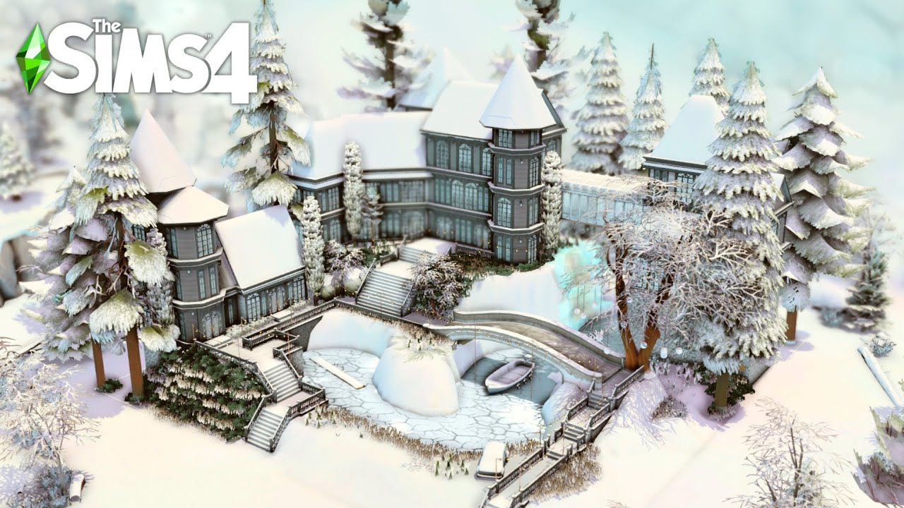 WINTER CASTLE 🏰 | The Sims 4 Speed Build | No CC - YouTube