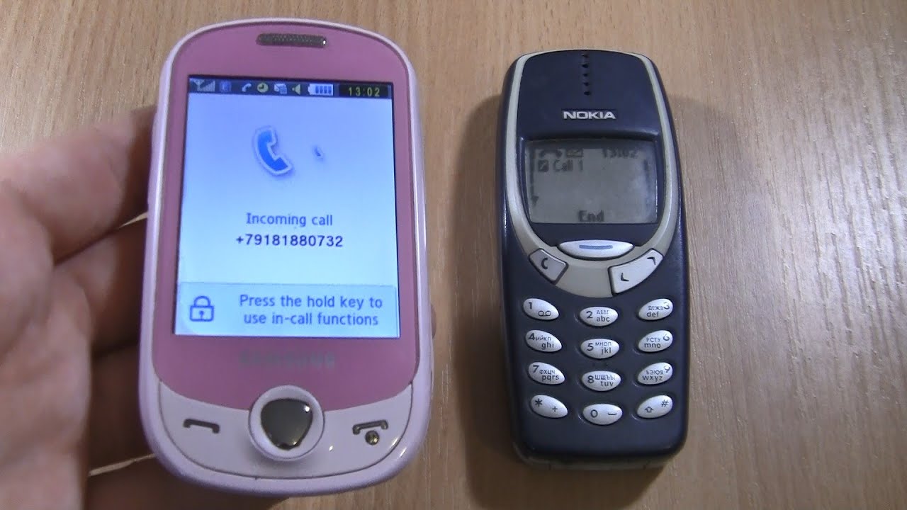Samsung Corby Incoming call &Nokia 3310 Outgoing call at the Same Time ...