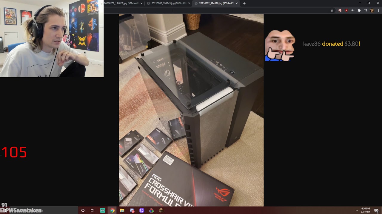 xQc shows pc parts - YouTube
