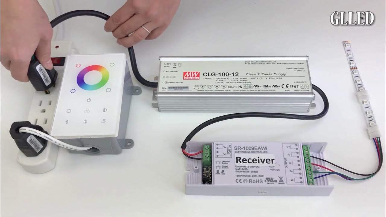 How to Connect Color Changing LED Strip Light to RGB Wireless Controller and Transformer - YouTube
