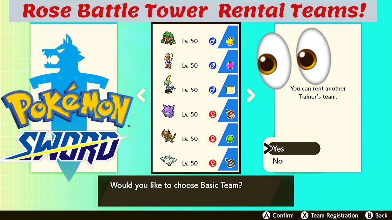 How to use Rose Battle Tower Rental Teams - YouTube