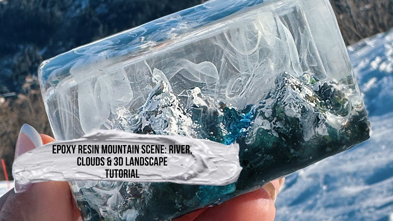 Epoxy resin mountain scene: river, clouds & 3D landscape tutorial - YouTube